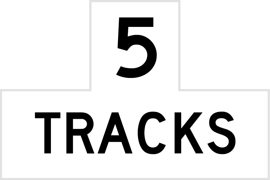 United States White Tracks Signs (Series "D" Condensed Font)